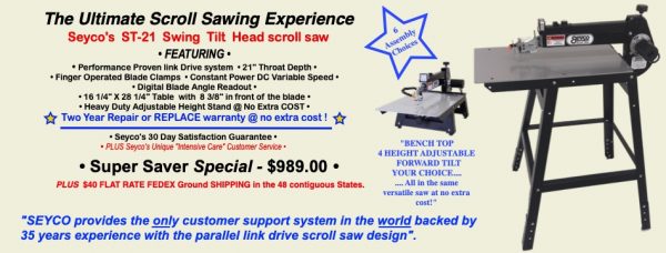 Seyco Scroll Saw Info - Seyco.com